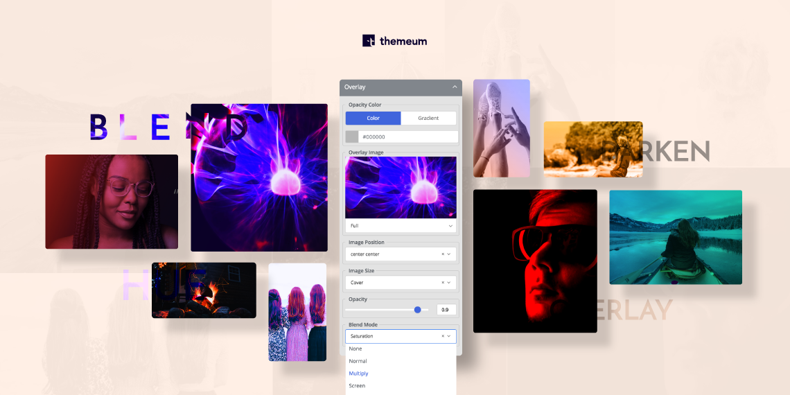Blend modes in WP Page Builder to make your images lit! - Themeum