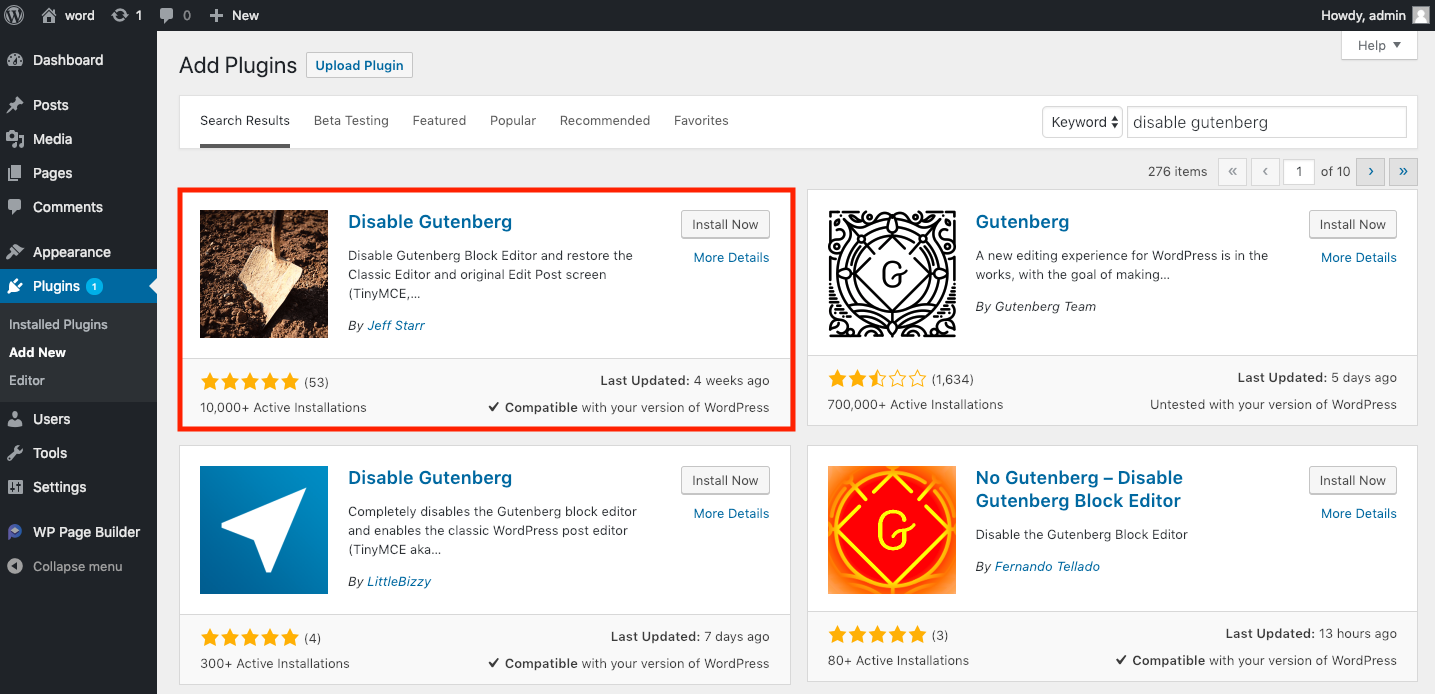How to disable Gutenberg editor easily – Themeum